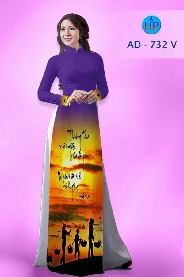 Vải áo dài thư pháp AD 732 - Vải Áo Dài My My